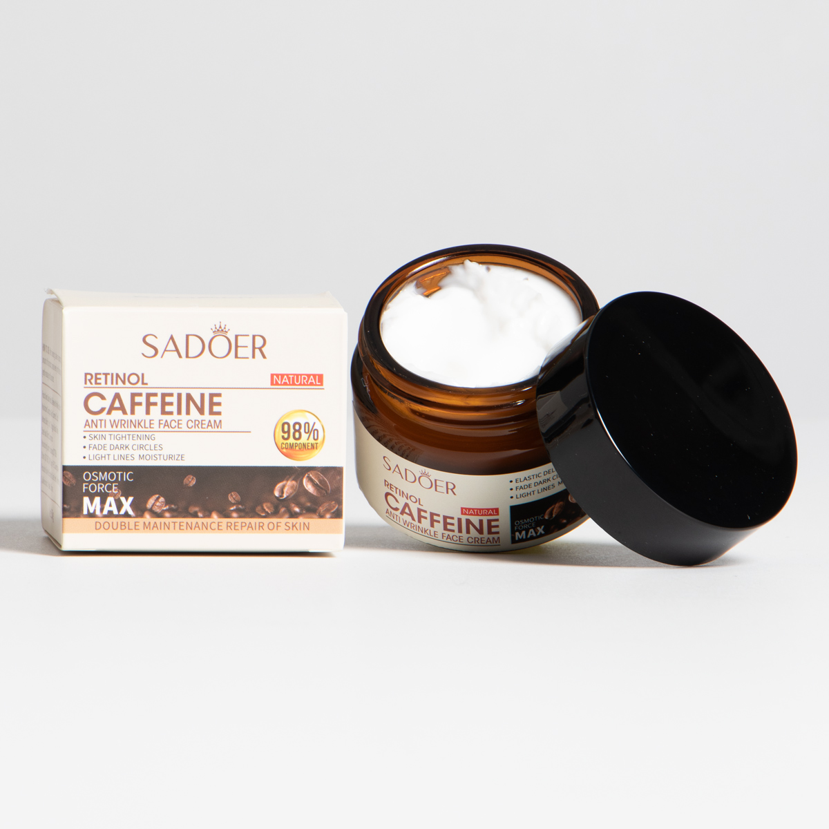 Crema hidratante antiarrugas con retinol y cafeina SADOER – Mabilyt