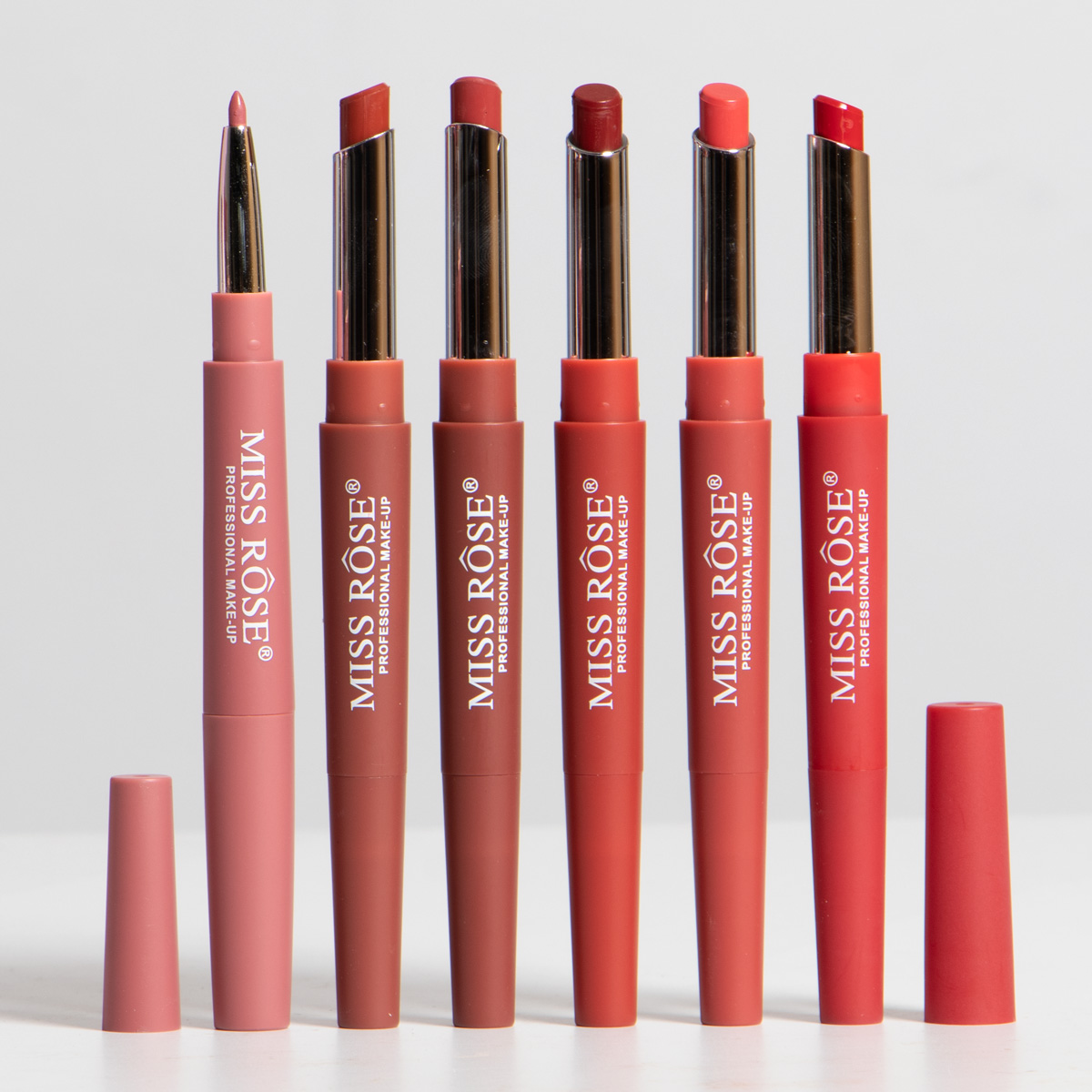 Labial en barra doble rojizo MISS ROSE – Mabilyt